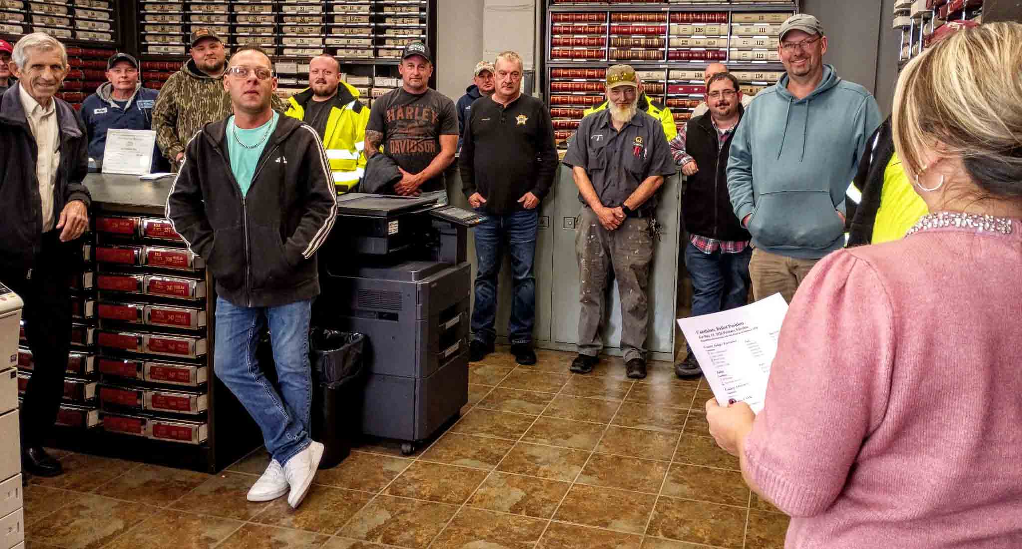 Candidates in May primary draw for ballot spots at courthouse | Harlan ...